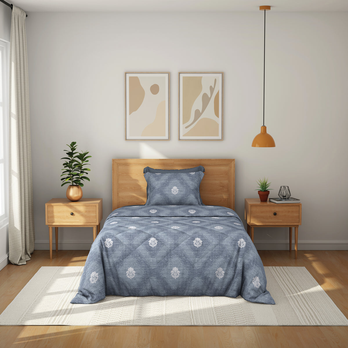 Buy Comfort Collection, Classic | Single Comforter | 144 TC Cotton ...